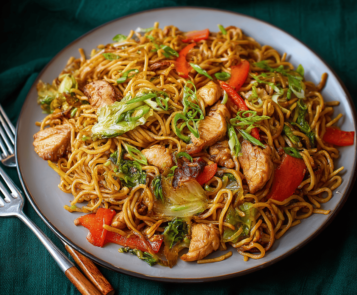 Easy Chicken Yakisoba Recipe
