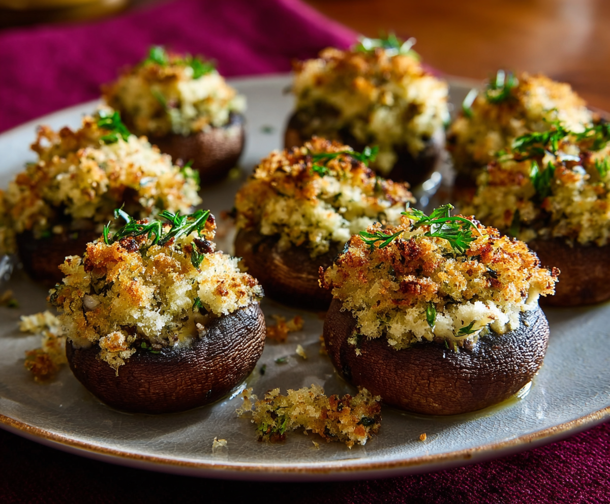 Easy Stuffed Mushroom Caps Recipe